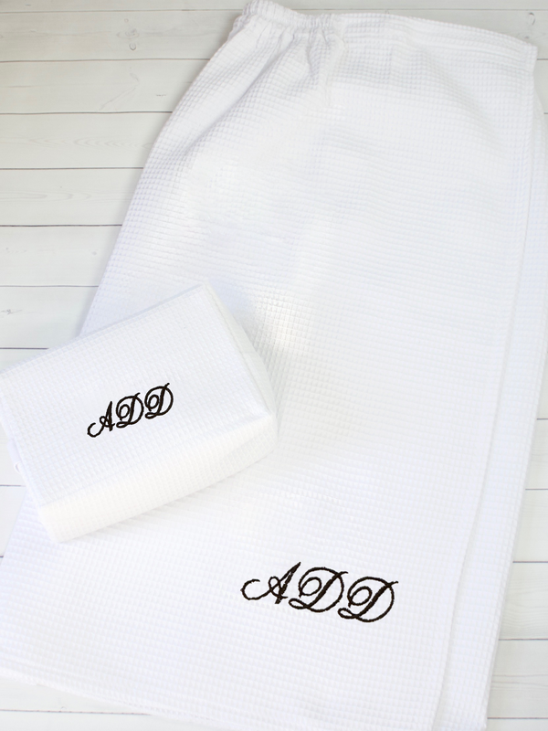 Monogrammed Towel Wrap and Matching Makeup Bag - Spa Wrap - Happy ...